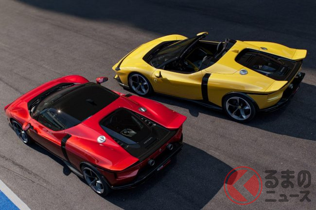 40年ぶり復活！ フェラーリ新型「849テスタロッサ」公開！ 全幅2.3m＆1000馬力超え!? 新たな"4WDフェラーリ"イタリアに登場 | くるまのニュース