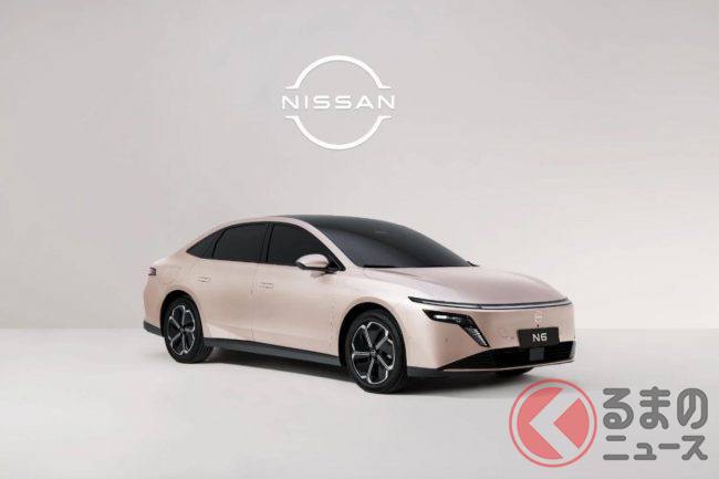 日産の新たな「ミドルセダン」公開！ 精悍顔のスタイリッシュデザイン！ 1.5L×PHEV搭載「N6」 中国に投入、特徴は？ | くるまのニュース